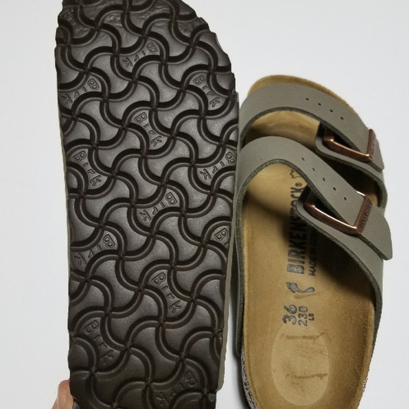 Birkenstock | Shoes | New Birkenstock Arizona Stone Gray Sandals 36 ...
